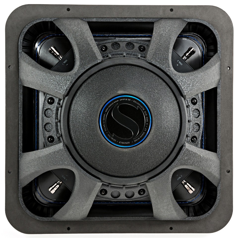Kicker 44L7S154 Square L7 Solo-Baric 15" Subwoofer 2000 Watts Peak Dual ...
