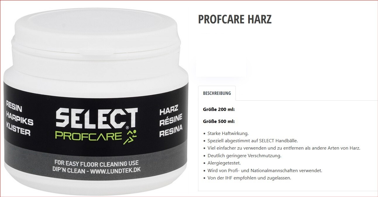 (20,99 EUR/100 g) Select Handball Harz Resin Backe Training Spiel IHF ...