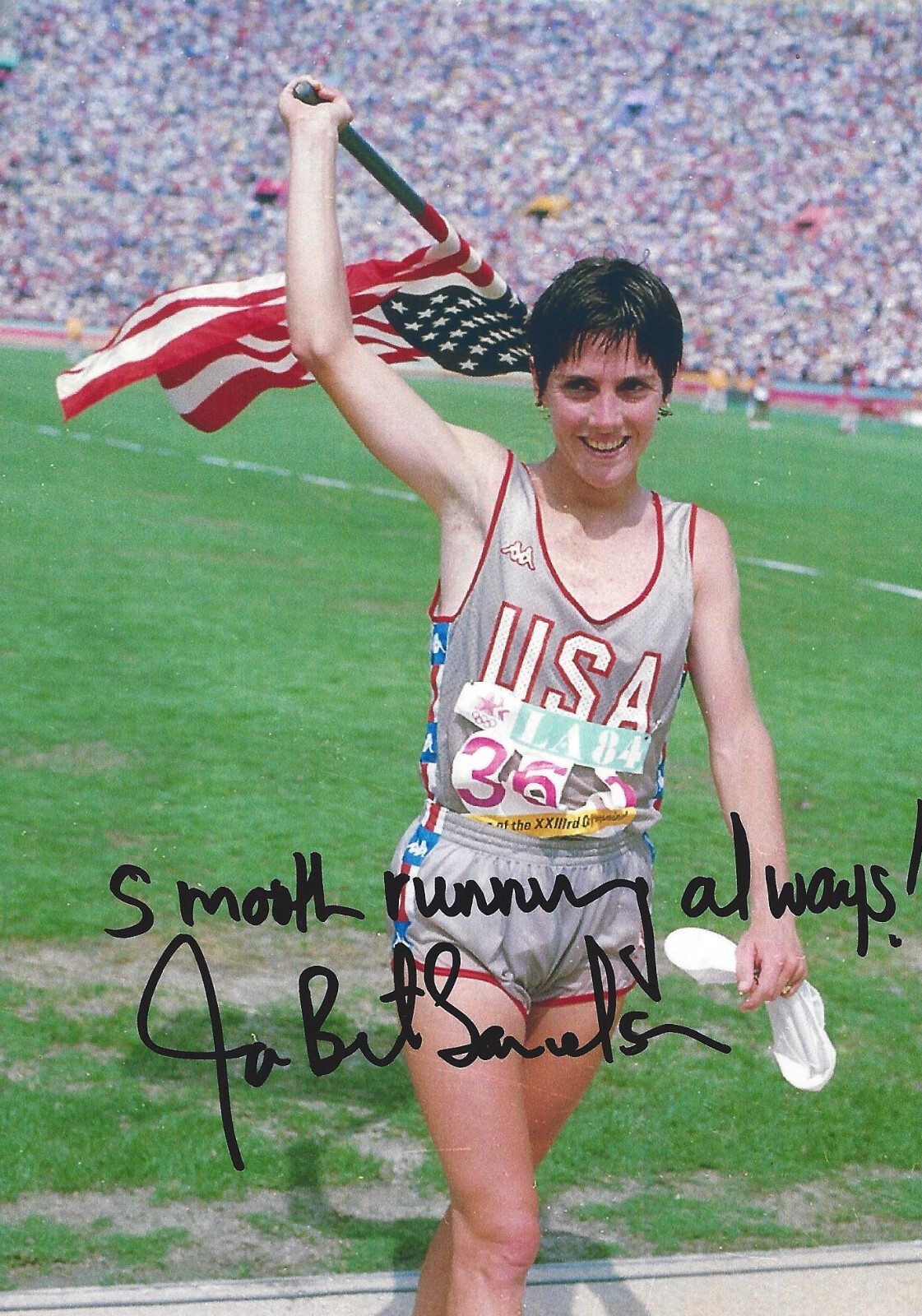 JOAN BENOIT SAMUELSON Signed 8.5 x 11 Photo Signed REPRINT Running ...