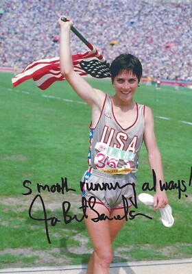 JOAN BENOIT SAMUELSON Signed 8.5 x 11 Photo Signed REPRINT Running ...