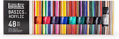 Set Paint Tube Basics Liquitex Acrylic 48 Piece Art Painting Color ...