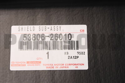 5380626010 Genuine Toyota SHIELD SUB-ASSY 53806-26010 | eBay