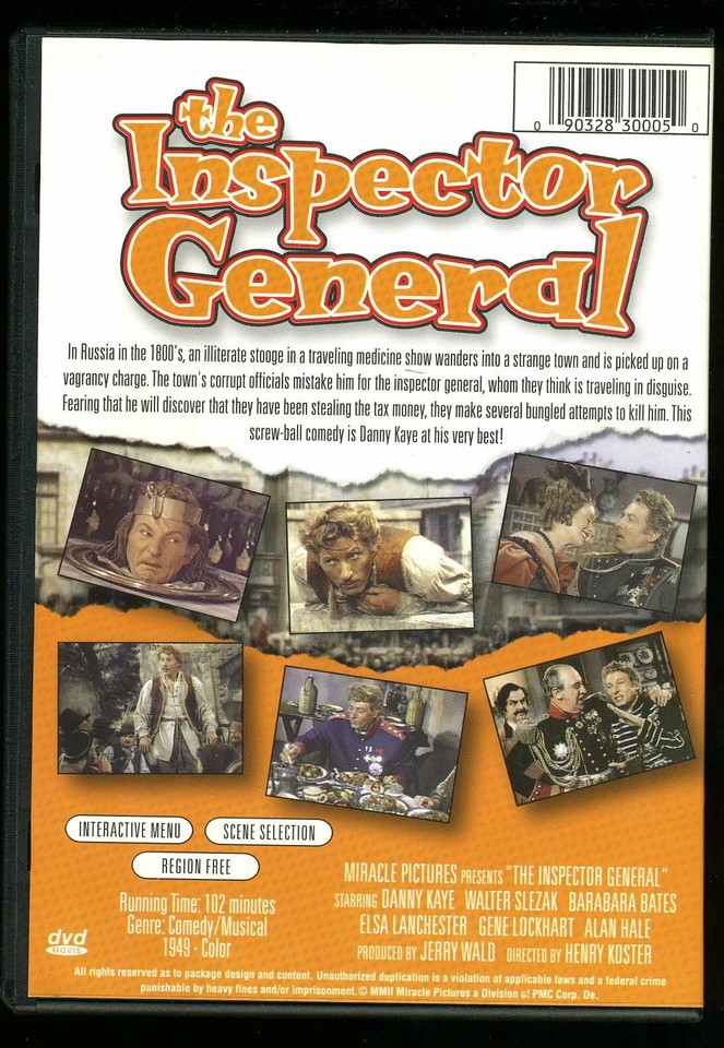 THE INSPECTOR GENERAL DVD Stars Danny Kaye | eBay