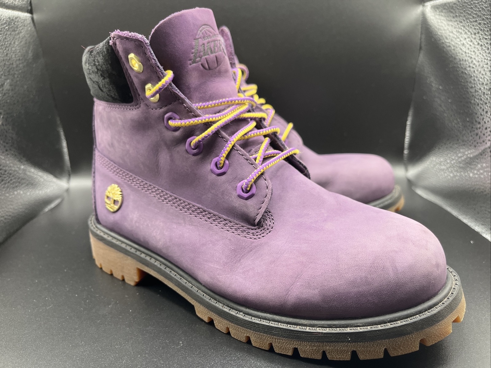 Timberland x LA Lakers NBA PSB Waterproof Dark Purple Boots Boys Youth ...