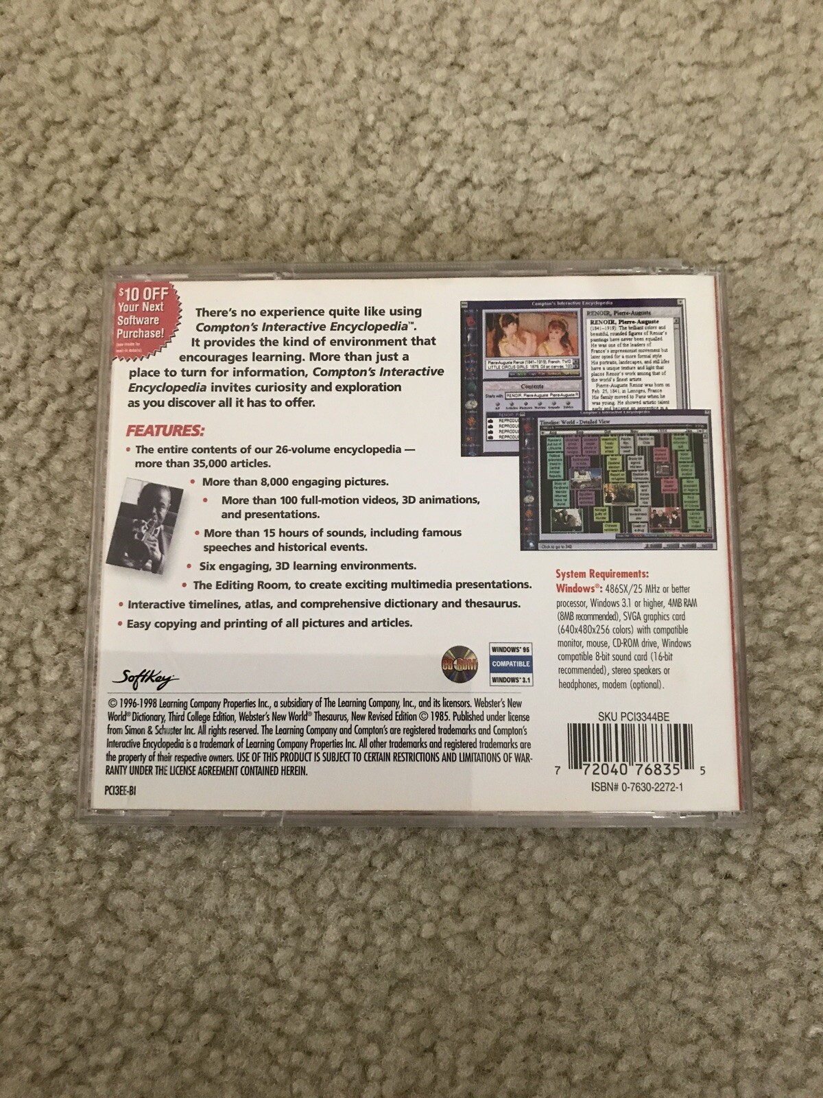Compton's Interactive Encyclopedia 1996 Edition CD Rom | eBay