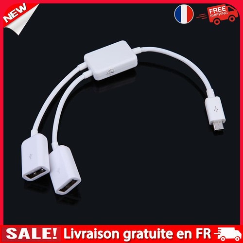 Double Micro USB OTG Hub le câble d’adaptateur hôte pour Tablet PC et ...