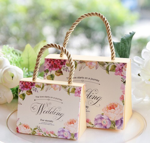 Large Spring Flower Wedding Party Favour Sweet Gift Boxes Bags Handbags ...