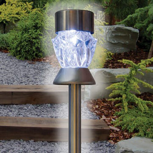 Crystal Effect Solar Powered 9" Tall Garden Light - 12 Pack | eBay