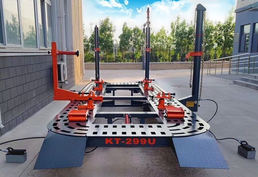 KATOOL 22 FEET 4 TOWERS AUTO BODY FRAME MACHINE WITH CLAMPS HOOKS TOOLS ...