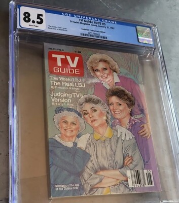 CGC 8.5 GOLDEN GIRLS 1987 TV Guide Jan 31 - Betty White - Bea Arthur ...