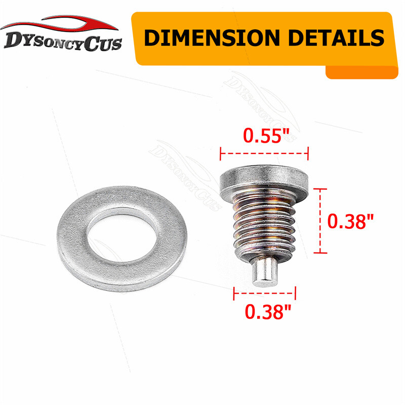 M10 x 1.5 Oil Drain Plug Bolt With Washer For 1999-00 01 02 03 04 05 ...