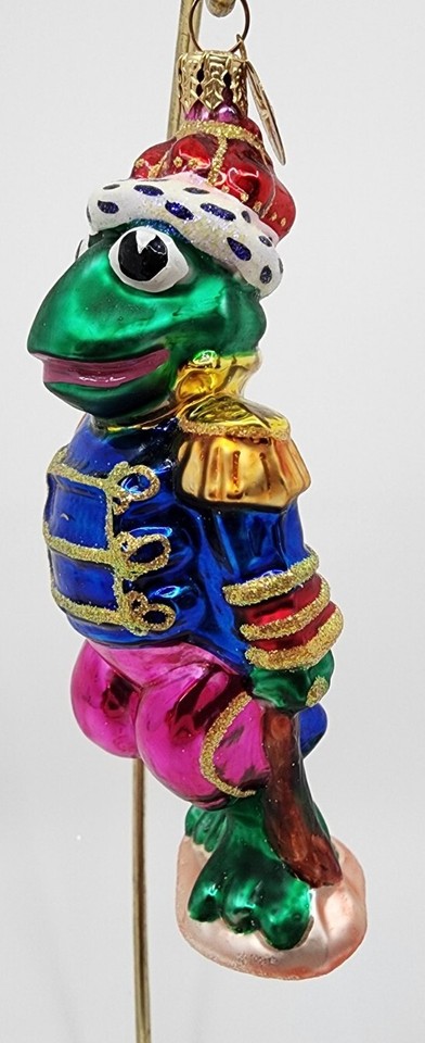 Radko NEVER BEEN KISSED Frog Prince Fairy Tale 2001 King Royalty Crown ...
