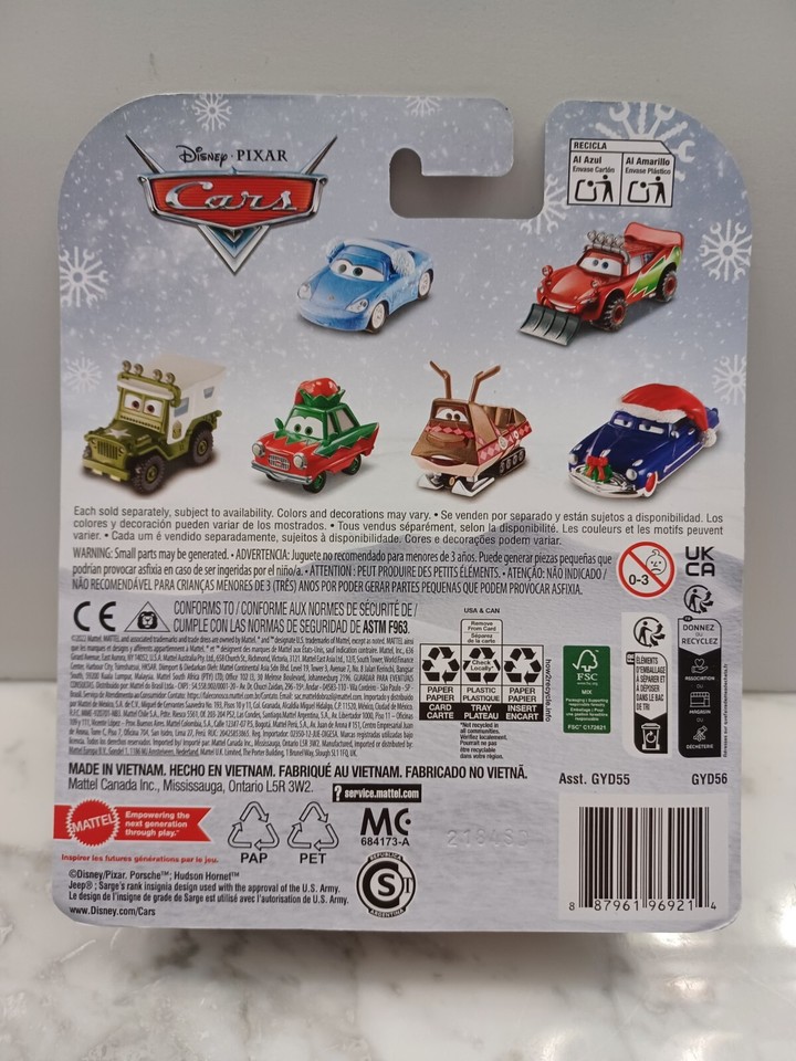 NEW Disney Pixar Cars Winter Holiday Christmas Mater Metal Tow Truck ...