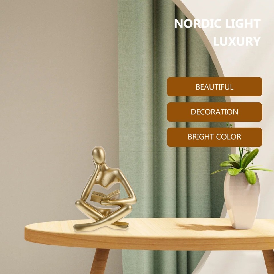 Household Abstract Decoration Minimalism Reading Man Statue Tabletop ...