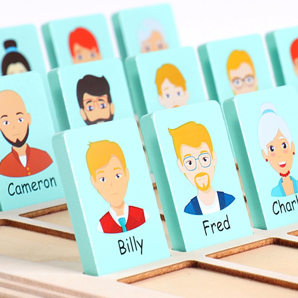 Guess Game Wooden Board Who Am i Game Toy for 3+ Year Old Boys Girls ...