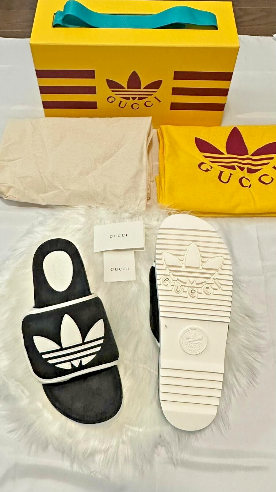 Size 9 Gucci X Addidas GG Platform Slides | eBay