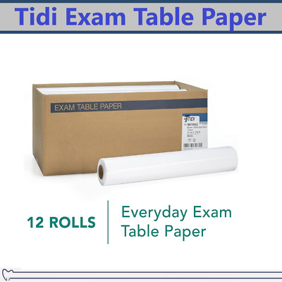 TIDI Medical Exam Table Paper Premium White Crepe 18 in x 125 ft 12 ...
