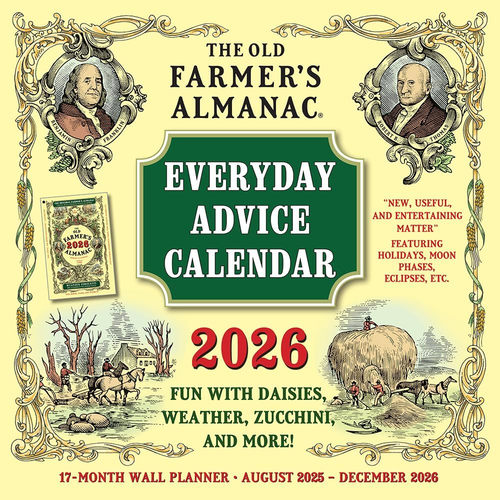 The Old Farmer’S Almanac 2026 Wall Planner: Everyday Advice, Fun Facts ...