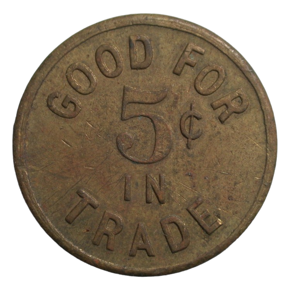 Robinson's Corner, CA R.E. Robinson G/F 5¢ in Trade Token | eBay