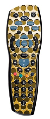 GOLD ROUND SHADOW -SKY PLUS HD TV TELEVISION REMOTE CONTROLLER STICKER ...
