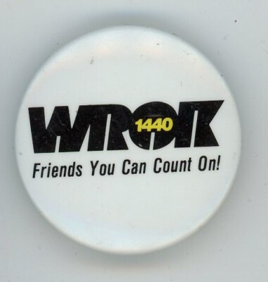 Vintage WROK AM 1440 Friends Rockford IL 1.5" Round Promotional Button ...