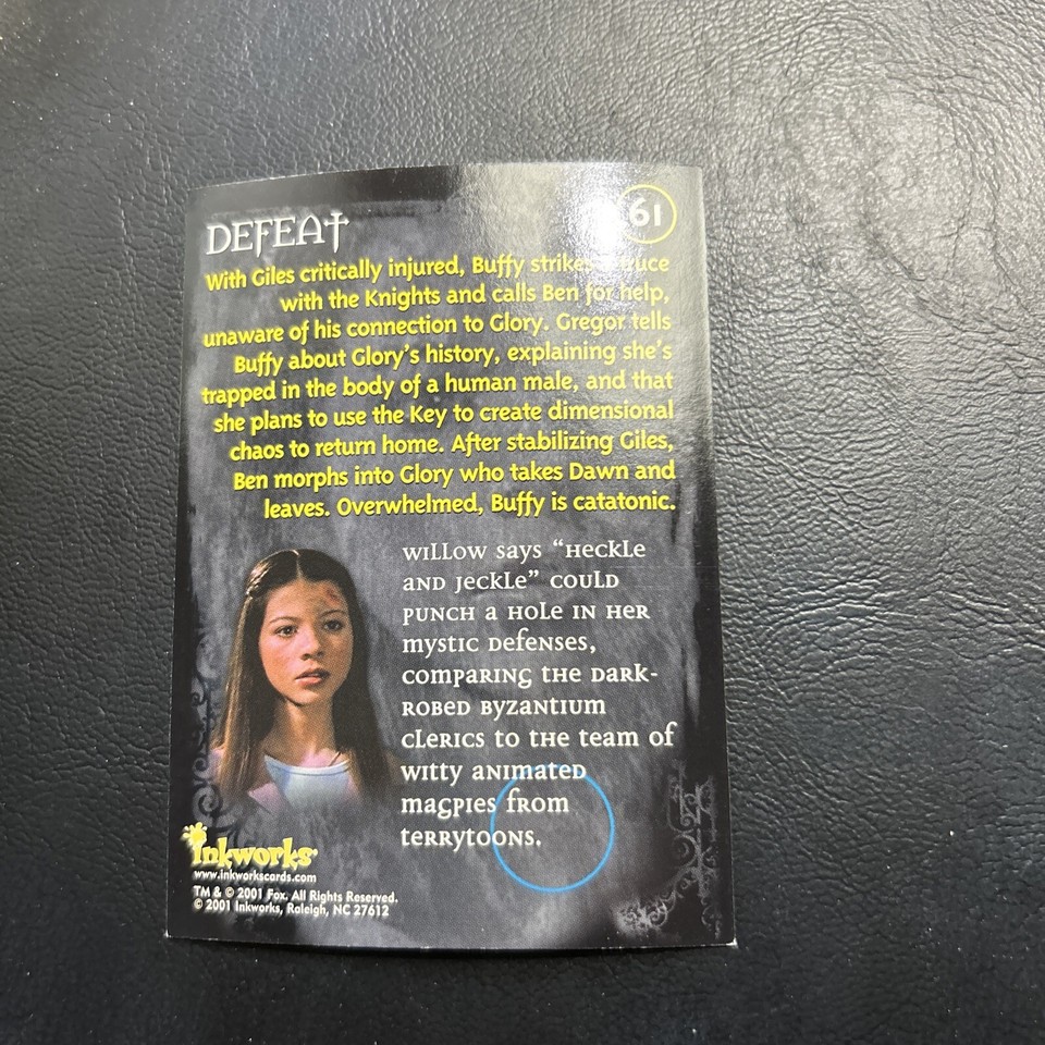 B34s Buffy The Vampire Slayer Season 5 Five #61 Dawn Summers Defeat | eBay