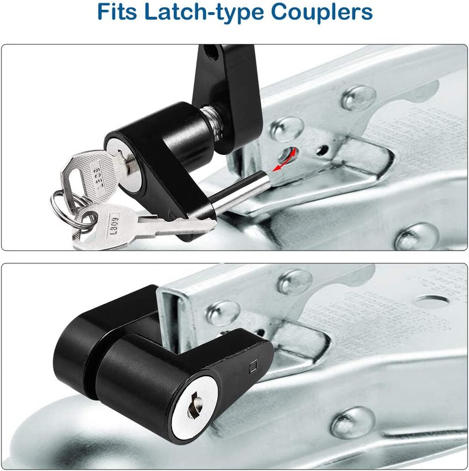 Trailer Hitch Coupler Lock Dia 1/4" Span 3/4" for Tow Boat RV Truck ...