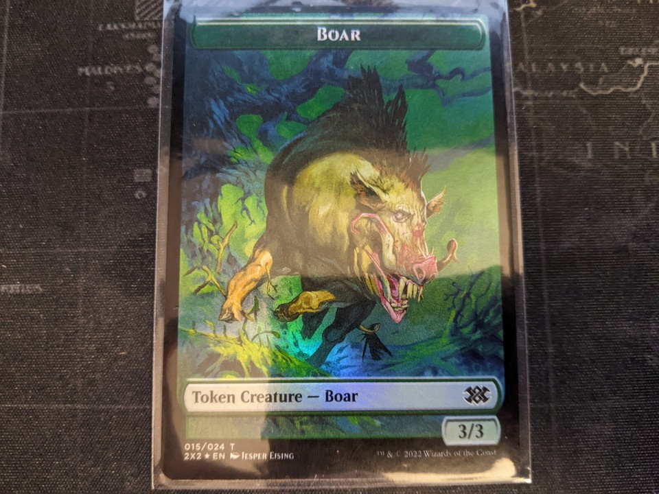 MTG Magic: The Gathering FOIL Aven Initiate // Boar Token 2X2 Double ...