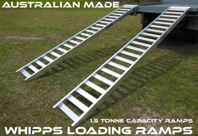 Mini Excavator Loading Ramps 1.5tonne capacity 3 metres x 350mm track ...
