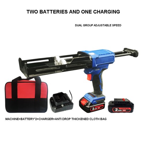 Rechargeable Caulking Gun Cement Glass Adhesive Applicator Tool Double ...