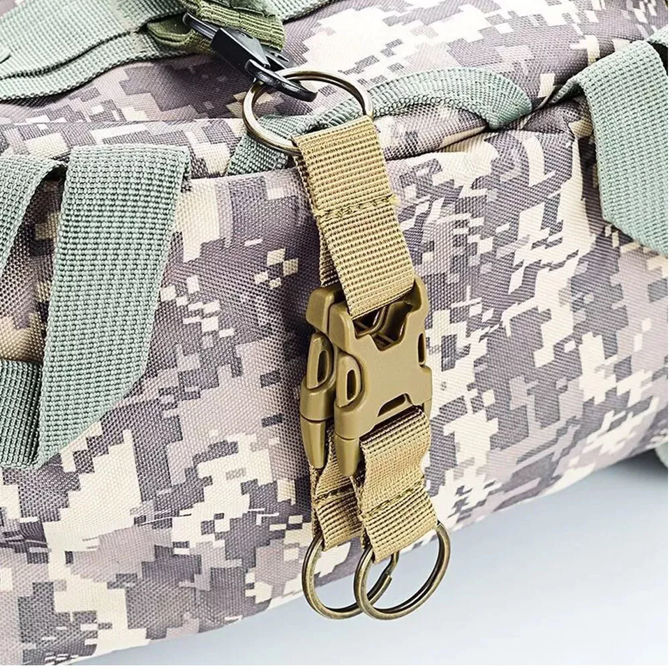 Tactical Molle Keychain Buckle Hook Camping Webbing Clip Carabiner Belt ...