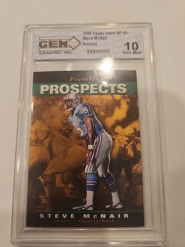 1995 SP #3 Steve McNair Rookie Card GEM 10 GEM Mint Premier Prospects ...