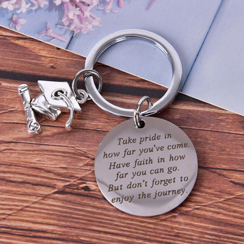 Graduation Keychain Take Pride in Keyring Stainless Steel Graduates ...