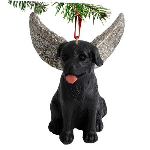 Black Labrador Retriever Christmas Tree Ornaments Black Lab With Angel ...