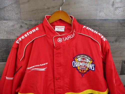 Firestone Racing Jacket Mens Large Red Vintage Firehawk Ganassi 4 for 4 ...