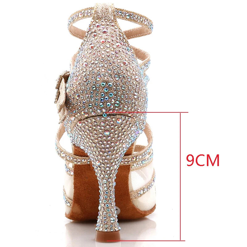Latin Woman Salsa Silk Satin Dancing Shoe Professional Ballroom Soft ...