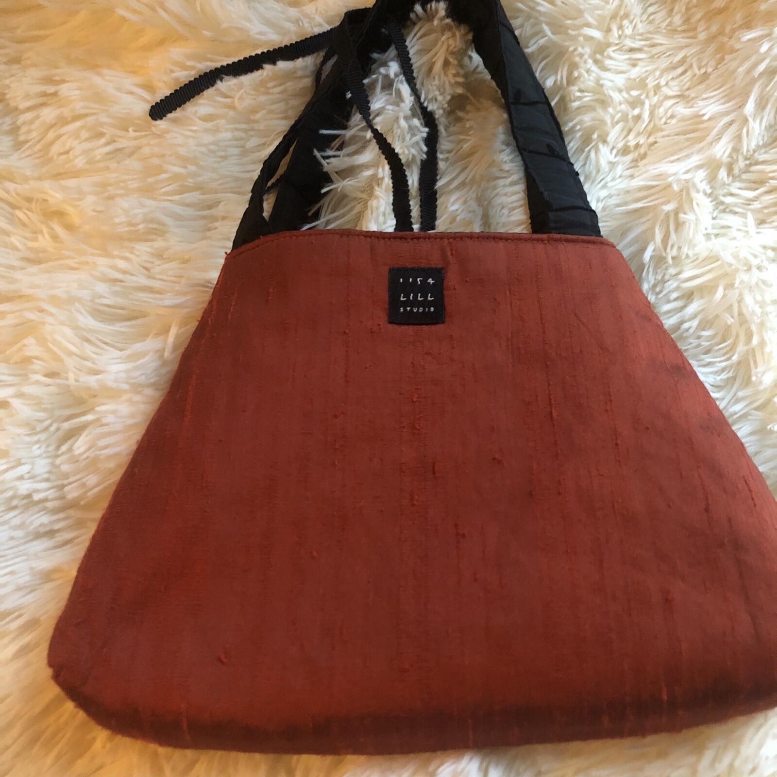 Small Lisa Lill Studio Rust Orange & black Reversable… - Gem