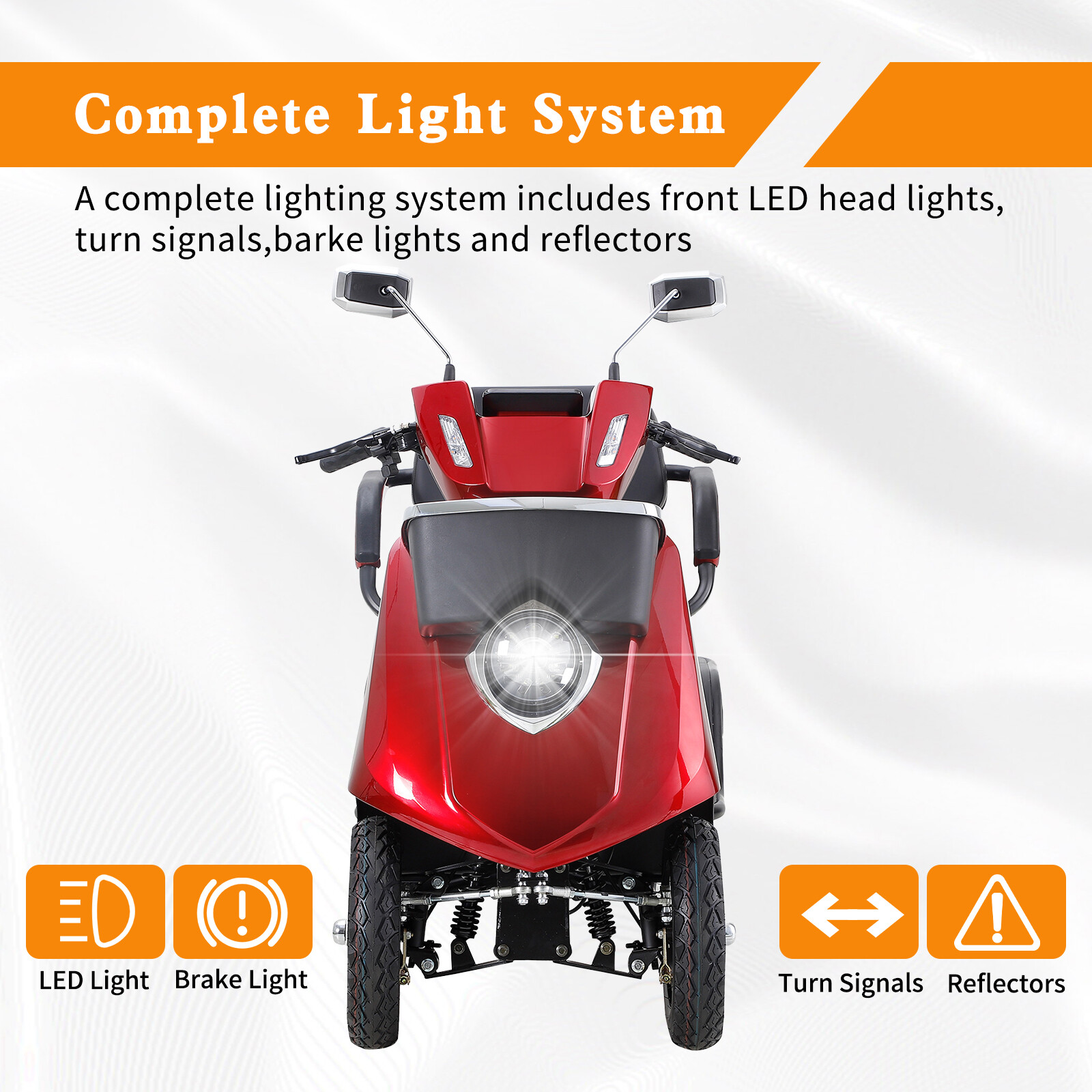 1000W 4-Wheel Heavy Duty Adjustable 2-Seat Electric Power Mobility ...