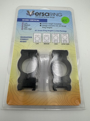 30mm Vertical Versaring Scope Ring Adjustable Heights High, Med and Low ...