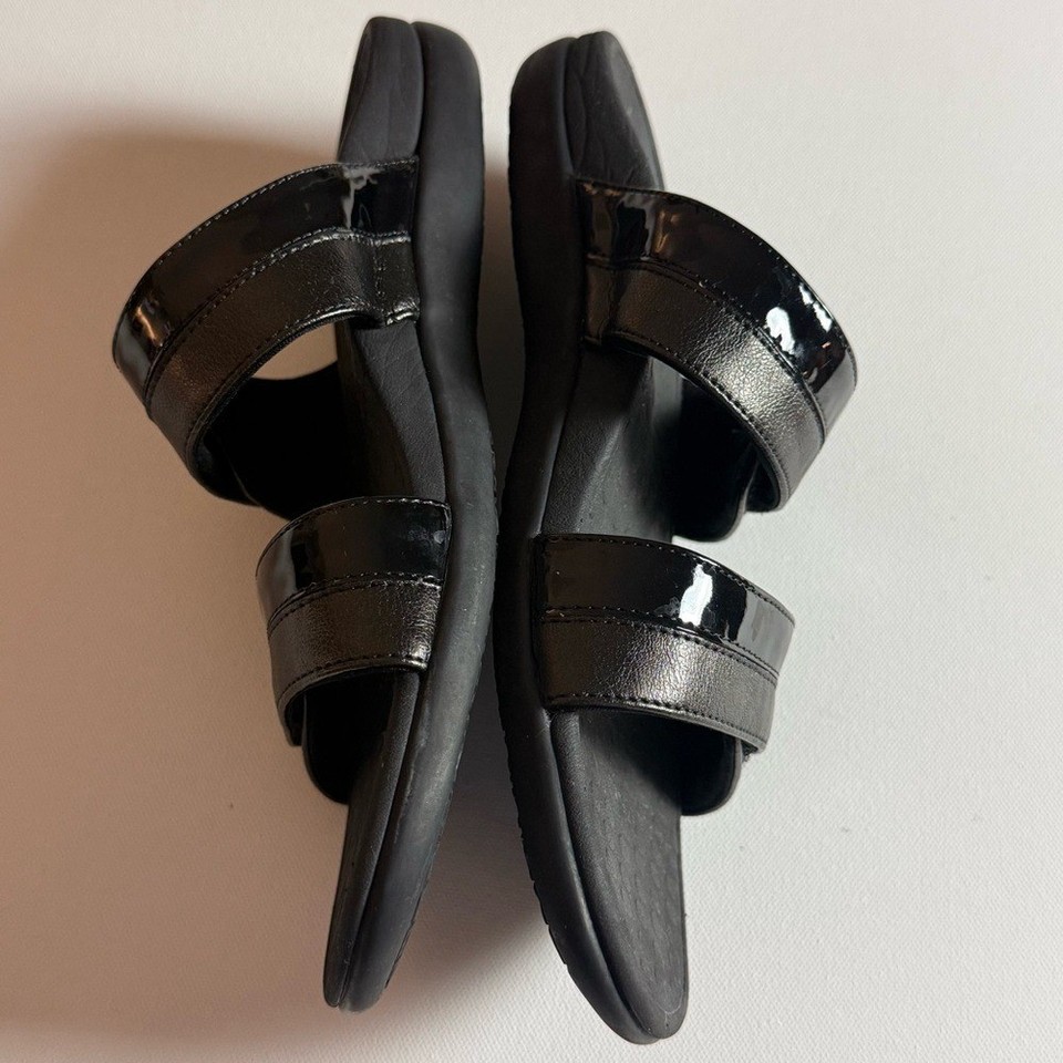 Vionic Black Adjustable Slide Sandals | Orthotic Comfort | Women's 10 ...