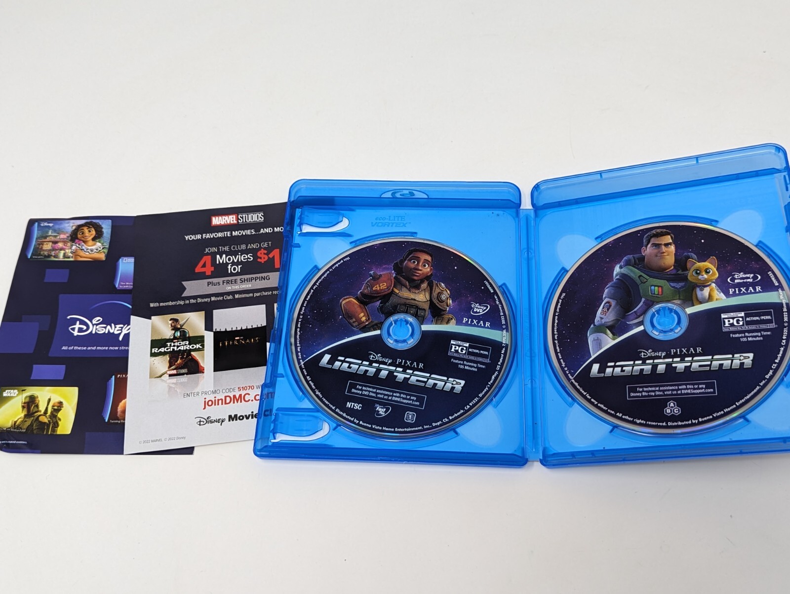 DISNEY PIXAR LIGHTYEAR BLU RAY + DVD 2 DISC SET FREE SHIPPING ...