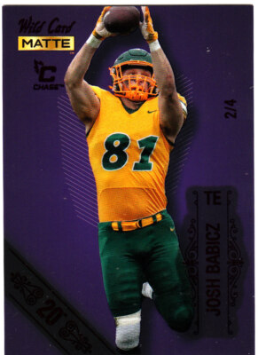 2022 Wild Card Matte JOSH BABICZ -SSP CHASE #MB-124 RED #2/4 MADE | eBay