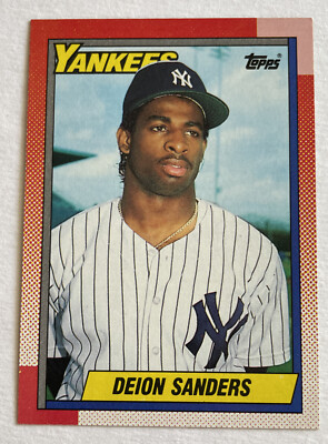 1990 Topps Deion Sanders #61 Rookie Card N.Y. Yankees | eBay