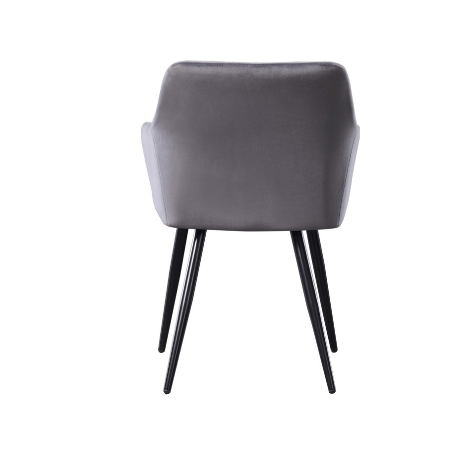 Single Dining Chairs upholstered Padded Seat Metal Legs Dining Room ...