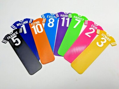 Football Shirt Personalised Bookmark / Soccer Gift / Football Book ...