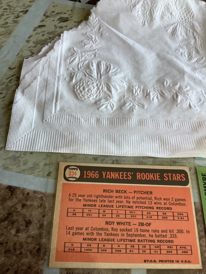 ROY WHITE AND RICH BECK 1966 YANKEES STAR ROOKIES CARD | eBay