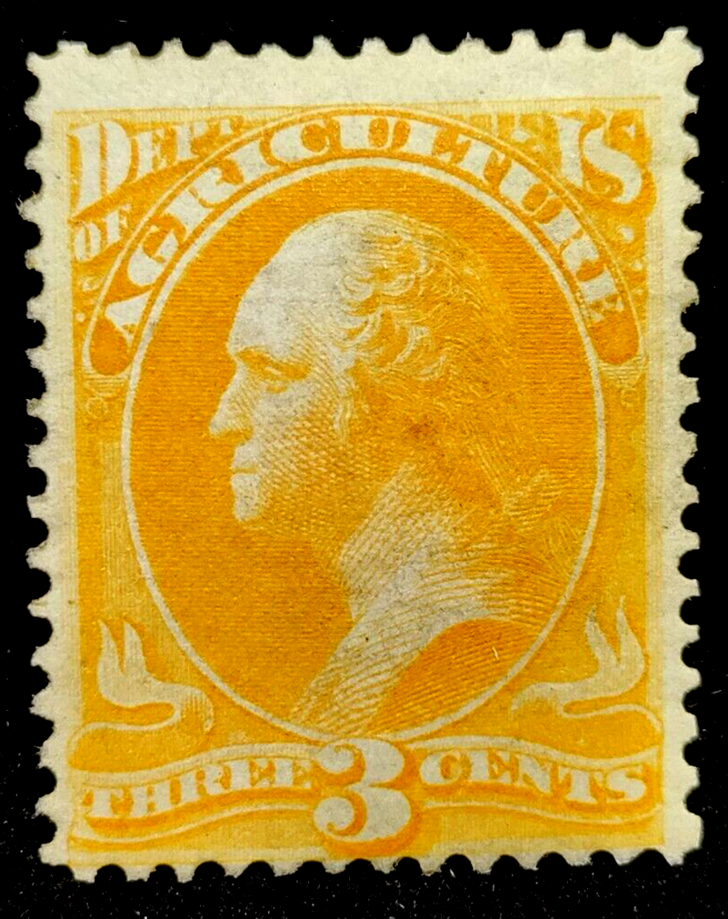 MATT'S STAMPS US SCOTT #O3, 3-CENT AGRICULTURE DEPT OFFICIAL STAMP MHOG ...