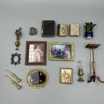 Small Lot Of Dolls House 1:12 Decorative Items & Accessories Vintage ...