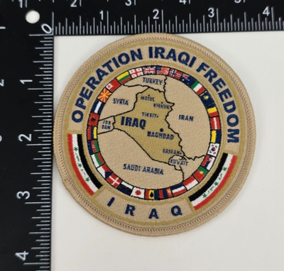 Operation Iraqi Freedom Patch Tan Embroidered Iraq Map View | eBay