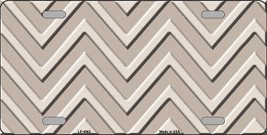 Tan Light Tan Chevron Metal Novelty License Plate Tag LP4962 | eBay